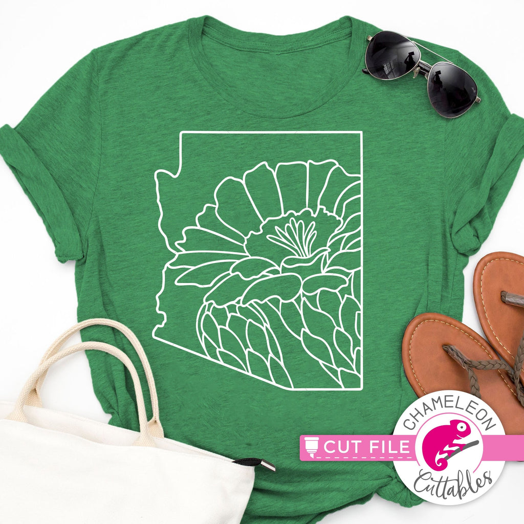Arizona state flower saguaro blossom outline svg png dxf eps jpeg ...