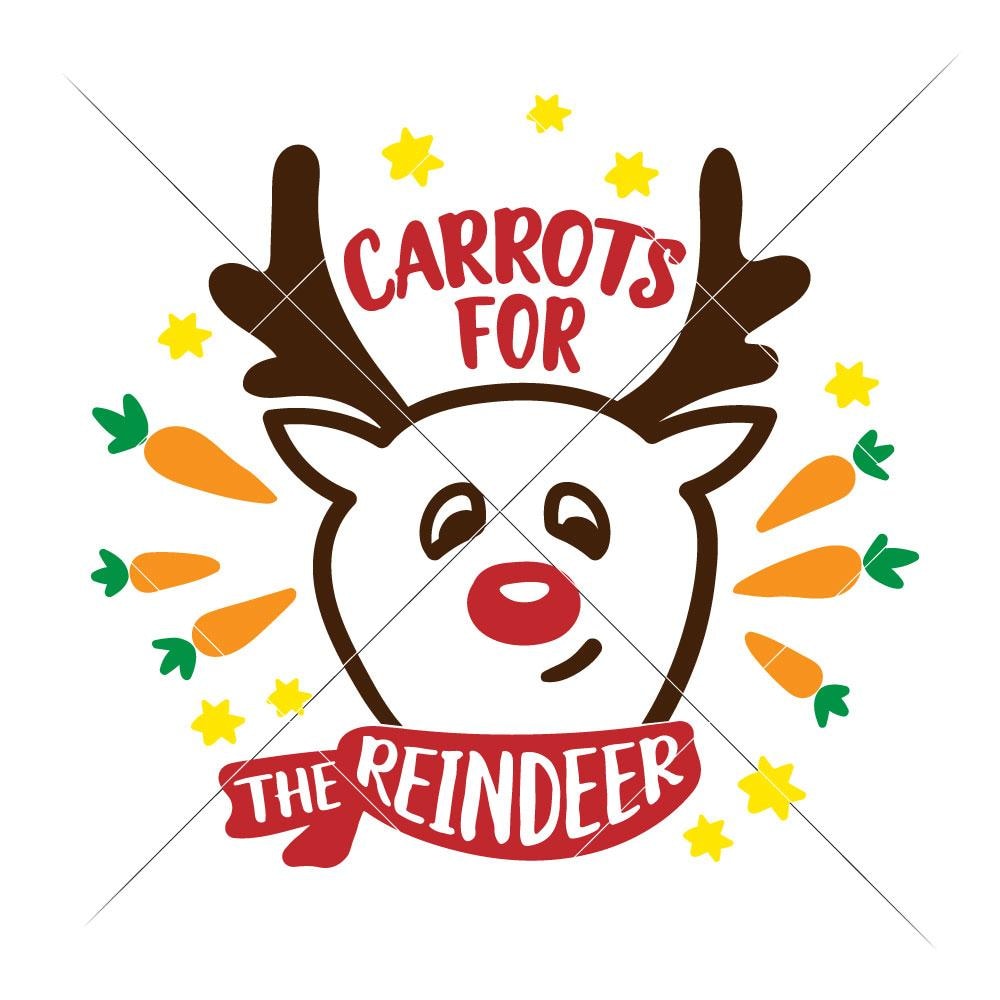 Carrots for the Reindeer svg png dxf eps Chameleon Cuttables LLC ...