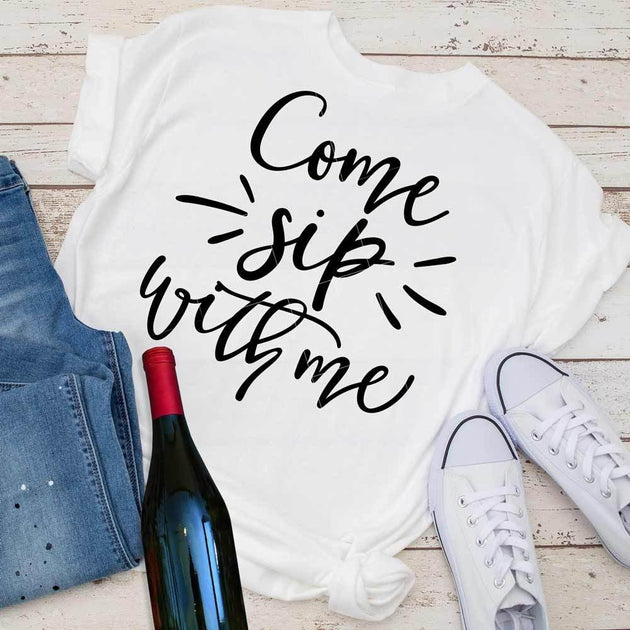 Come sip with me svg png dxf eps Chameleon Cuttables LLC | Chameleon ...