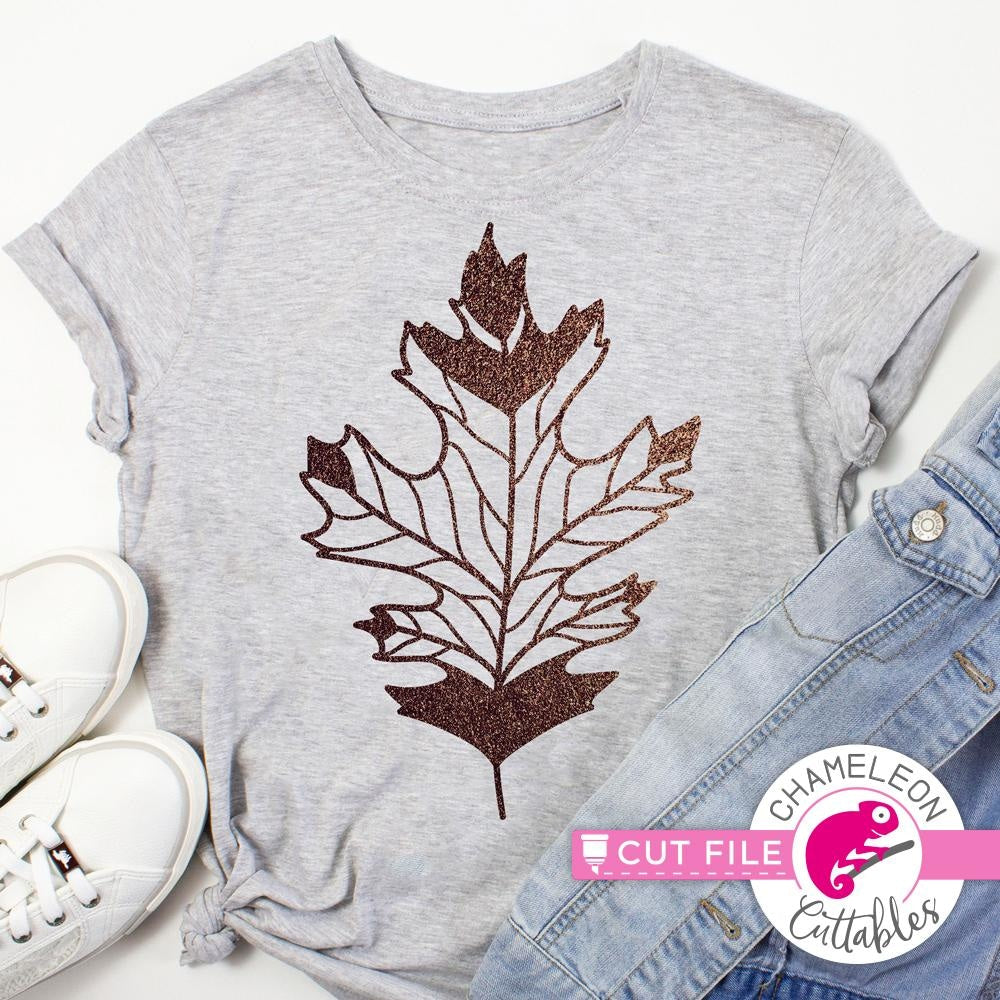 Fall Leaf svg png dxf eps jpeg Chameleon Cuttables LLC | Chameleon ...