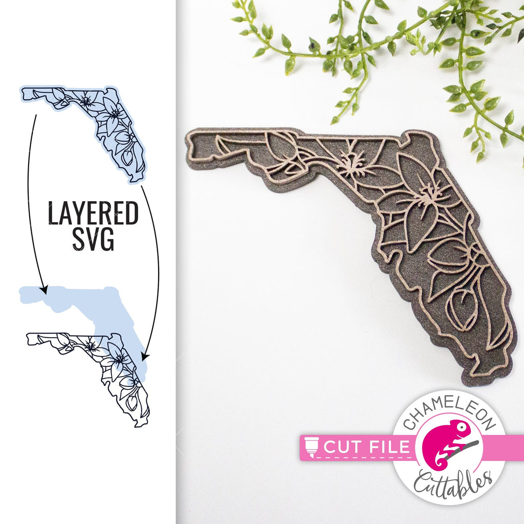 Florida state flower SVG png dxf eps jpeg Chameleon Cuttables LLC ...