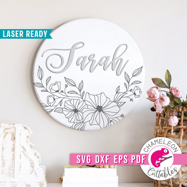 Flower Score and Engrave Bundle for Laser cutter svg dxf eps pdf ...