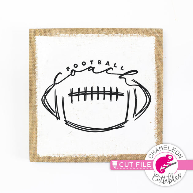 Football Coach Sketch Drawing svg png dxf eps jpeg Chameleon Cuttables ...