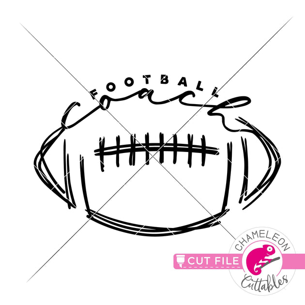 Football Coach Sketch Drawing svg png dxf eps jpeg Chameleon Cuttables ...