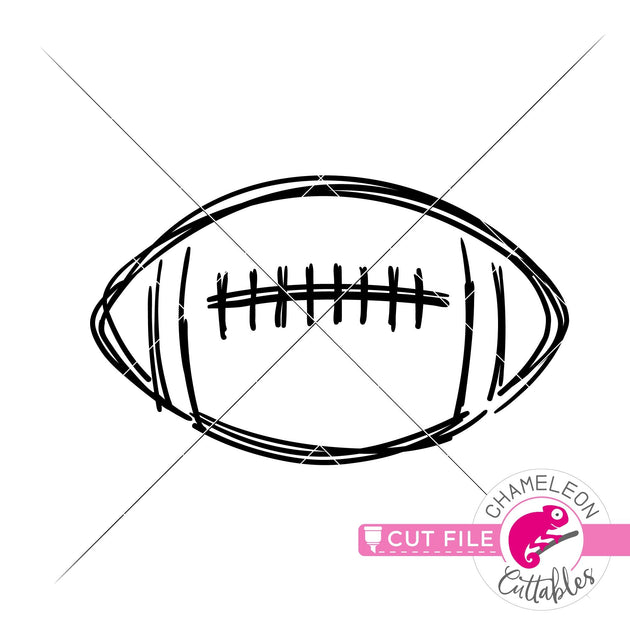 Football scribble sketch drawing svg png dxf eps jpeg Chameleon ...