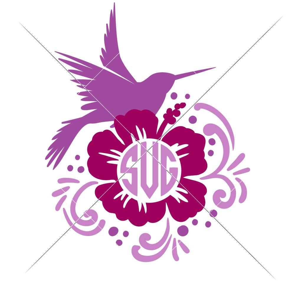 Hummingbird for Monogram multi color svg png dxf eps Chameleon ...