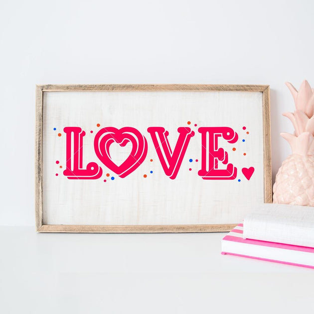 Love horizontal svg png dxf eps Chameleon Cuttables LLC | Chameleon ...