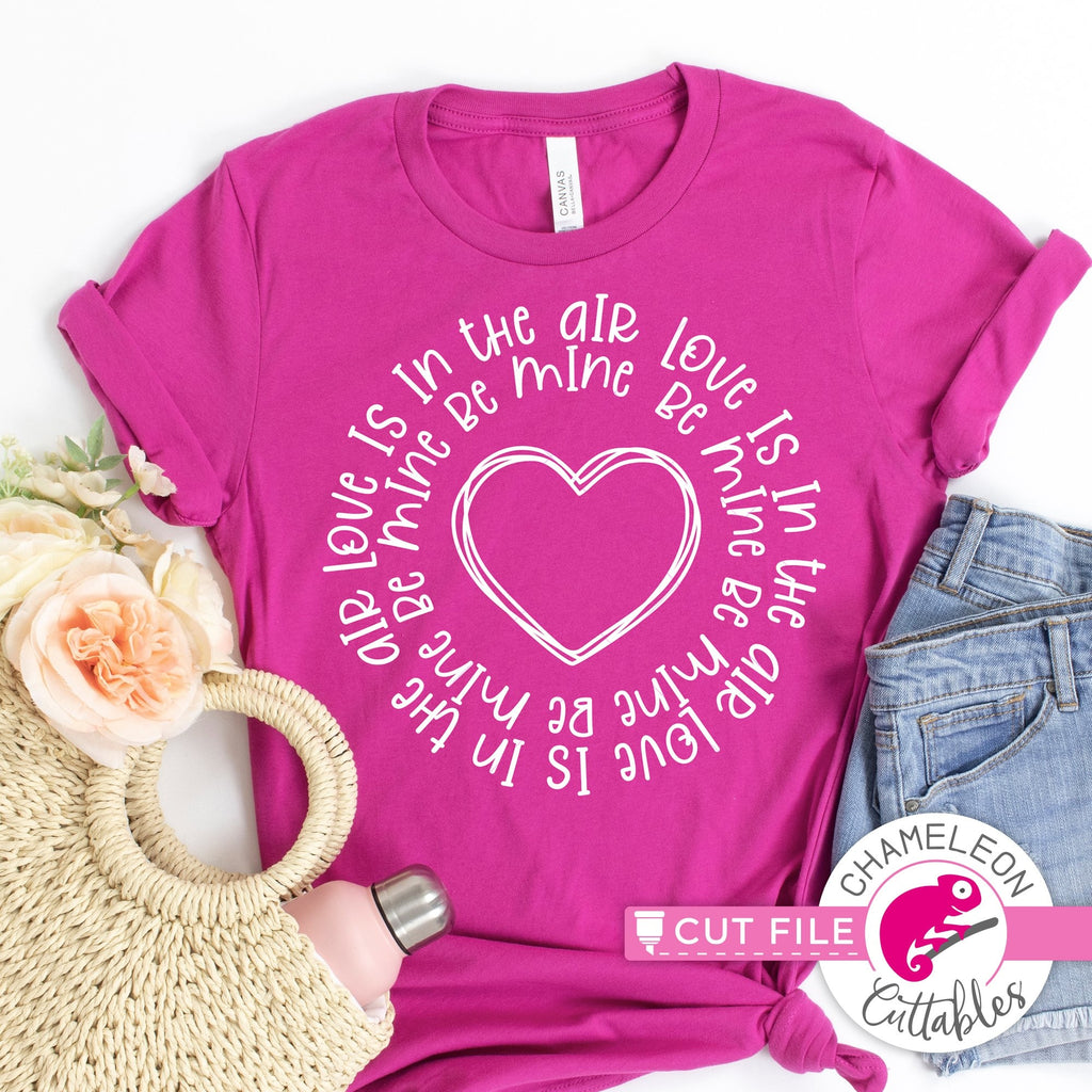 Love word art circle heart svg png dxf eps jpeg Chameleon Cuttables LLC ...