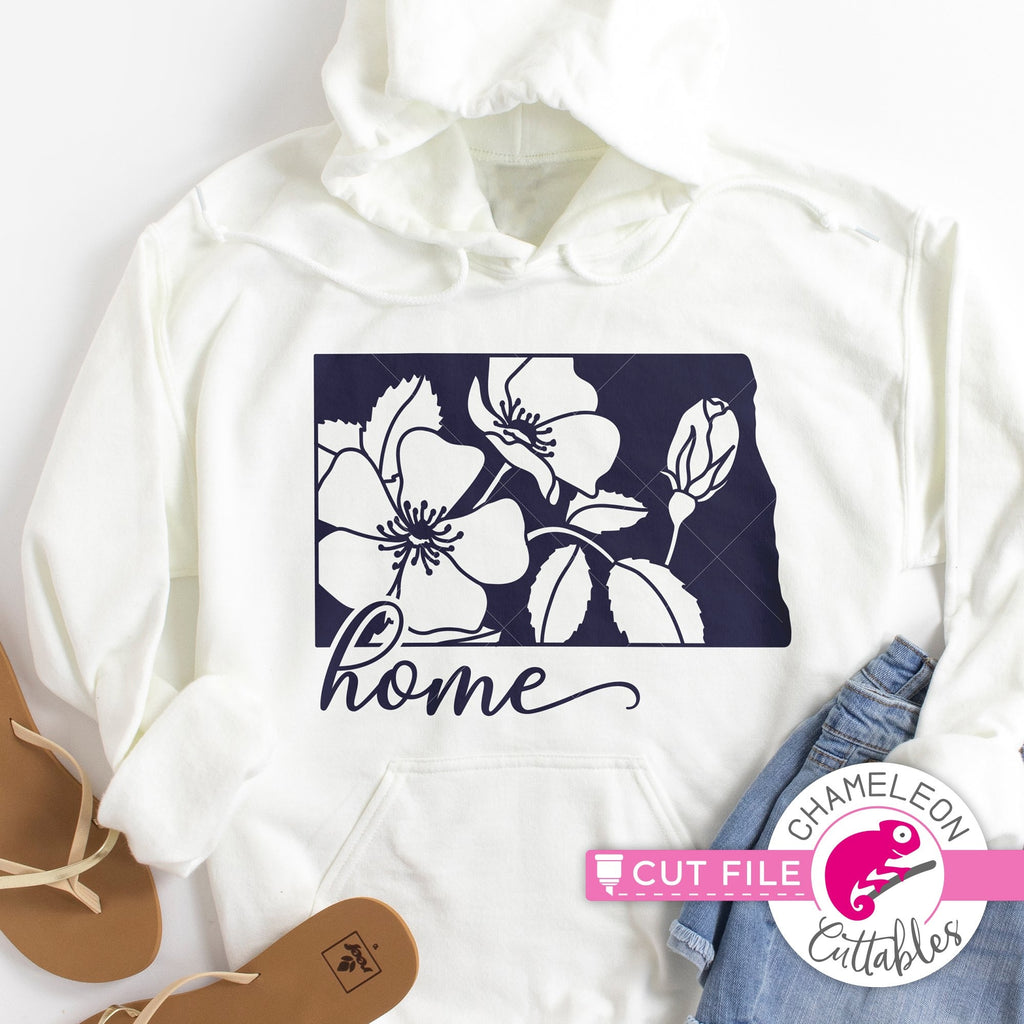 North Dakota state flower Prairie Rose home svg png dxf eps jpeg ...