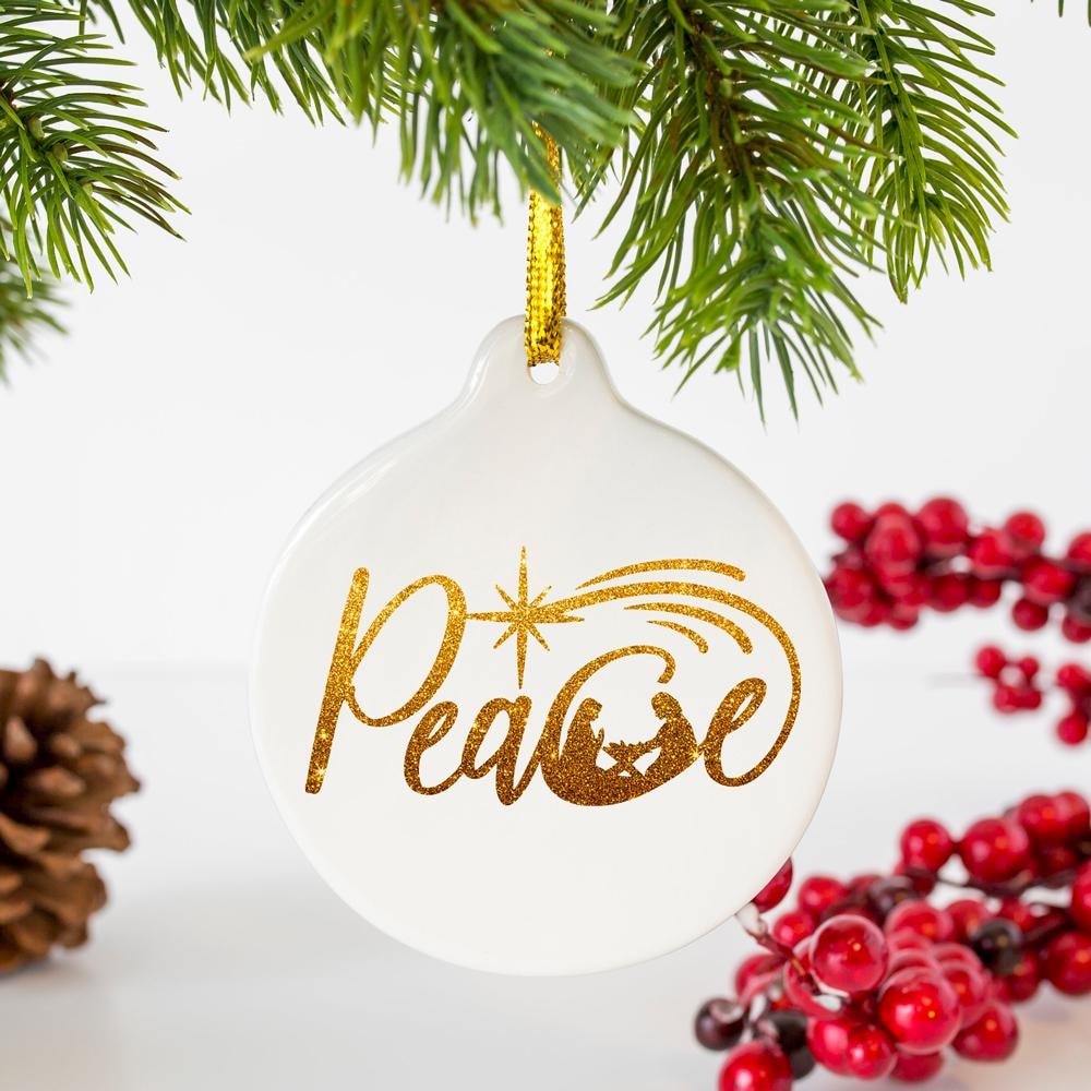 Peace with Nativity Scene svg png dxf eps Chameleon Cuttables LLC ...