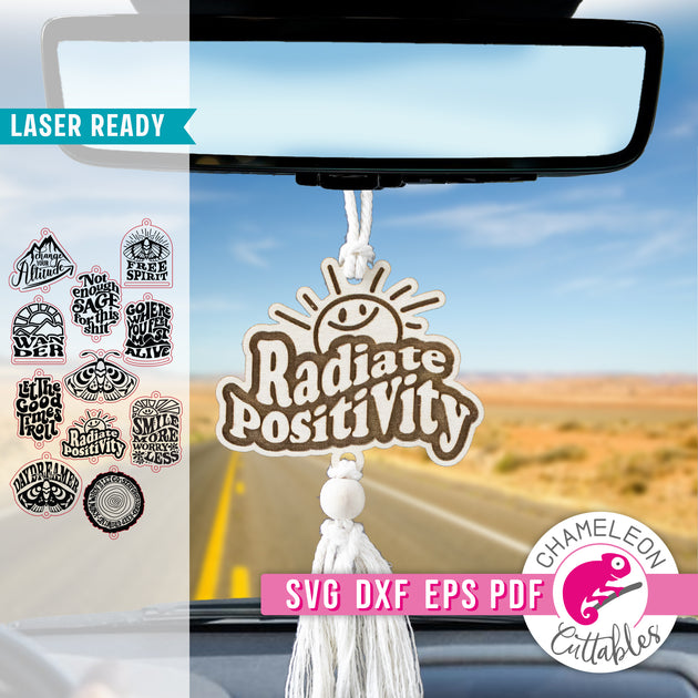 Car Charm File Bundle Keychain Laser svg dxf eps pdf | Chameleon ...