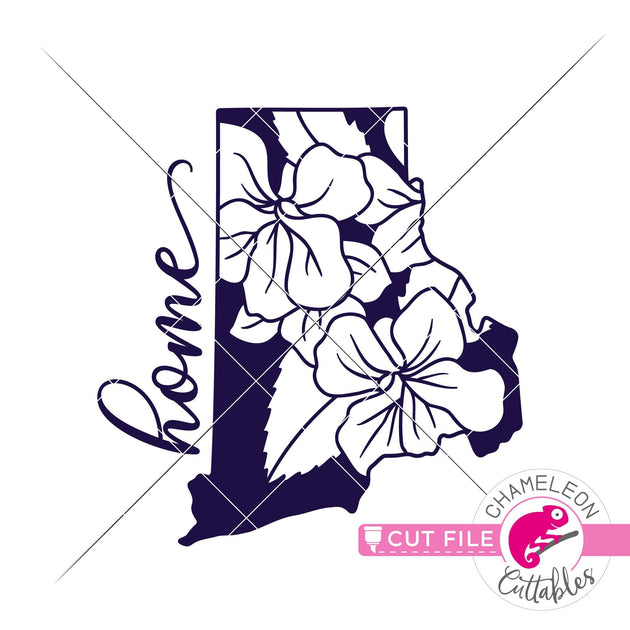 Rhode Island state flower Common Blue Violet home svg png dxf eps jpeg ...