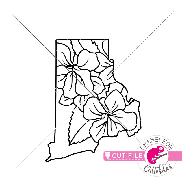 Rhode Island state flower Common Blue Violet outline svg png dxf eps ...