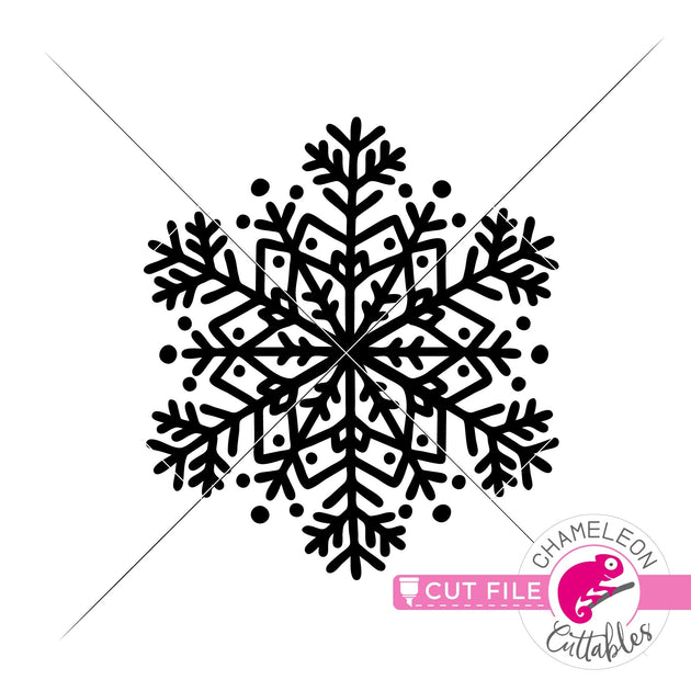 Snowflake Mandala 1 svg png dxf eps jpeg Chameleon Cuttables LLC ...