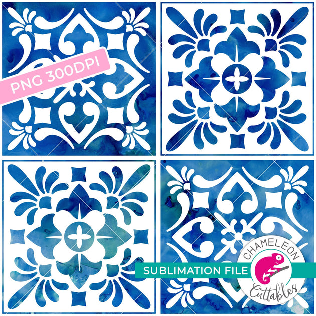 Sublimation design seamless Mediterranean tile PNG file Chameleon ...