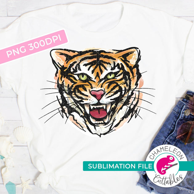 Sublimation design Tiger Watercolor King of the jungle PNG file ...