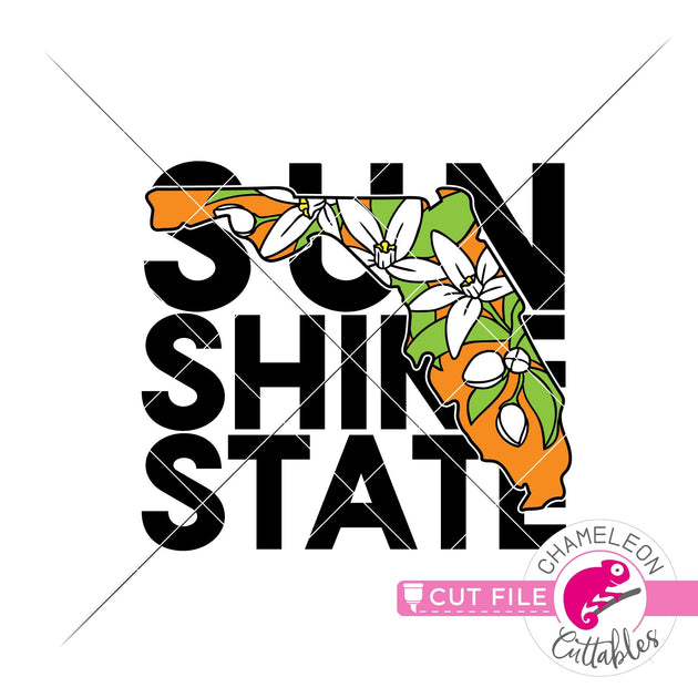 Sunshine state Florida flower orange blossom svg png dxf eps jpeg ...