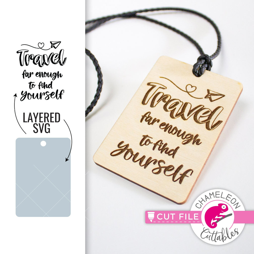 Travel suitcase tag SVG png dxf eps jpeg Chameleon Cuttables LLC ...