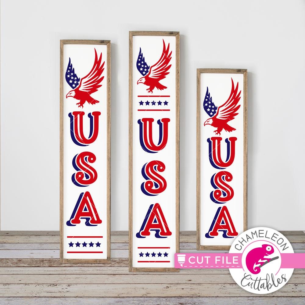 USA Eagle vertical svg png dxf Chameleon Cuttables LLC | Chameleon ...
