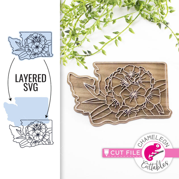 Washington state flower SVG png dxf eps jpeg Chameleon Cuttables LLC ...