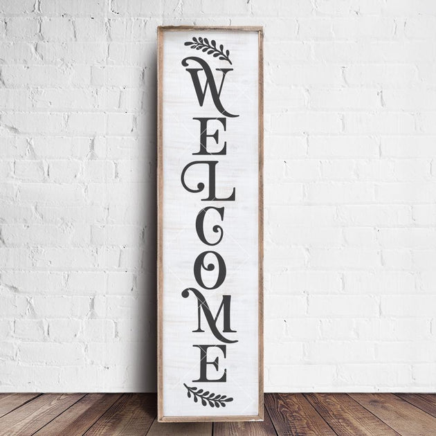 Welcome Front Door Sign svg png dxf eps Chameleon Cuttables LLC ...
