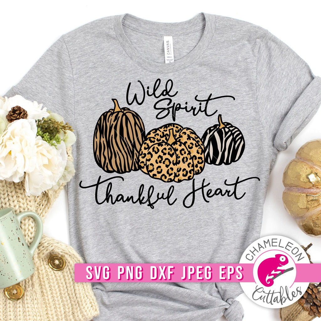 Wild Spirit Thankful Heart Fall svg png dxf eps jpeg Chameleon ...