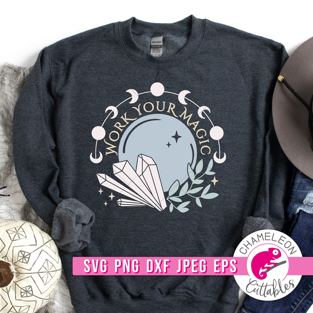 Work Your Magic Halloween svg png dxf eps jpeg Chameleon Cuttables LLC ...